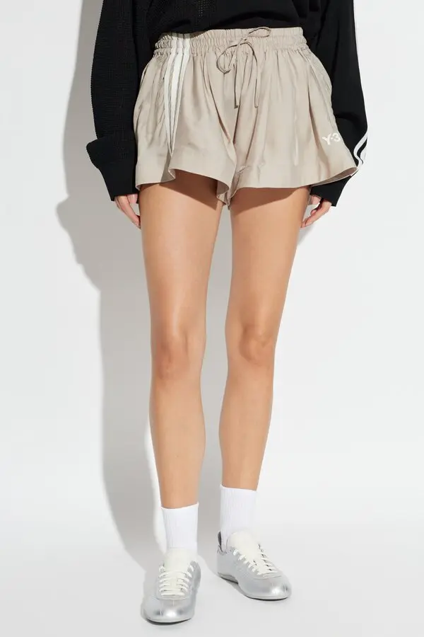 Y3 Logo Shorts - Beige