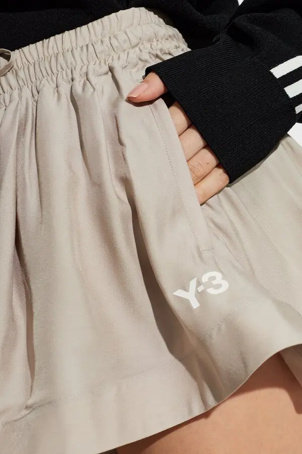 Y3 Logo Shorts - Beige