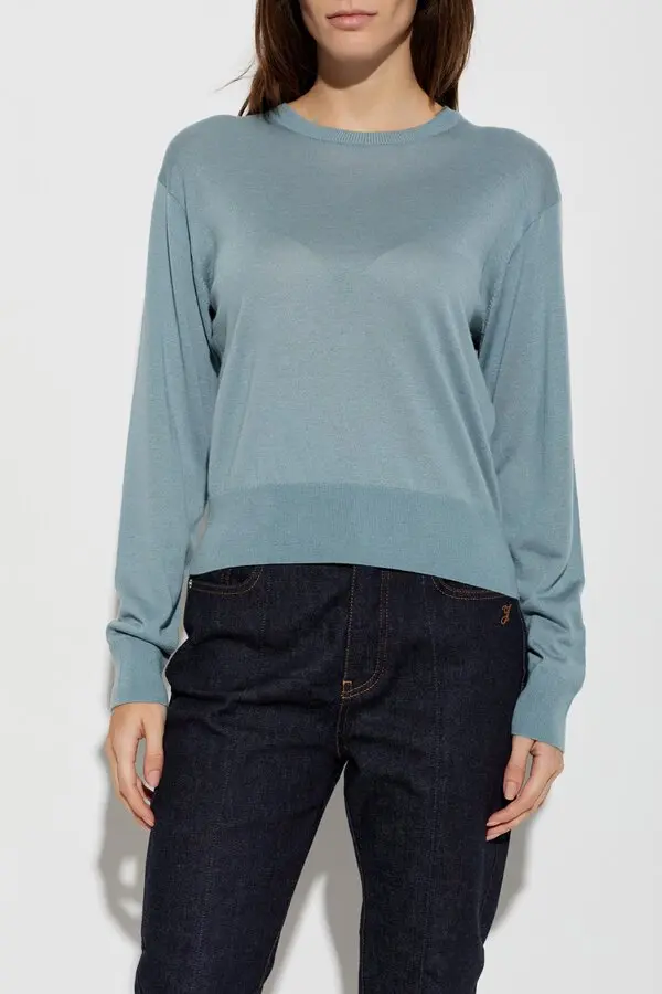BY MALENE BIRGER Long Sleeve Fine Knit Sweater - Blue
