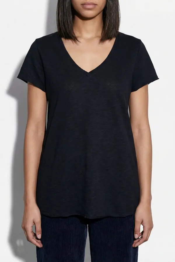 American Vintage V-neck T-shirt - Black