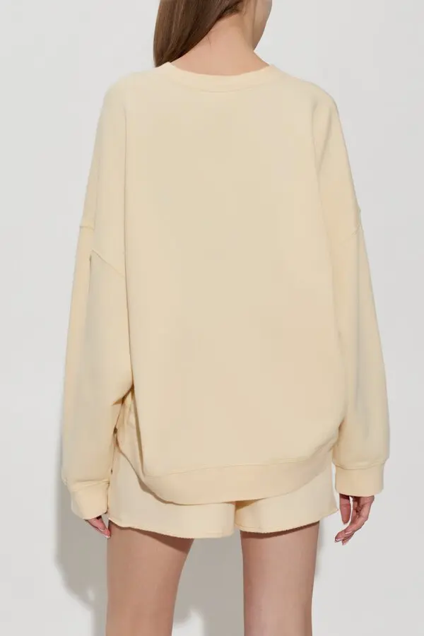 American Vintage Printed Oversized Sweatshirt - Cream