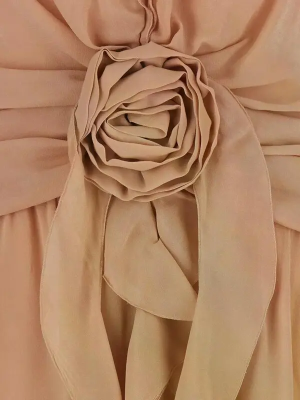 Blumarine Georgette Maxi Dress - Neutrals