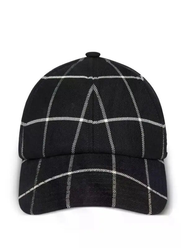 COURREGES Signature Check Cap - Black