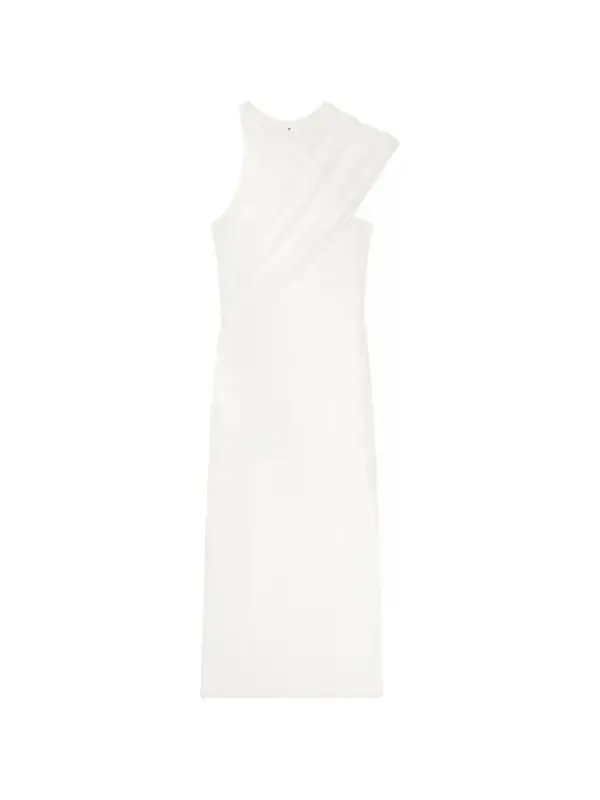 COURREGES Asymmetric Draped Dress - White