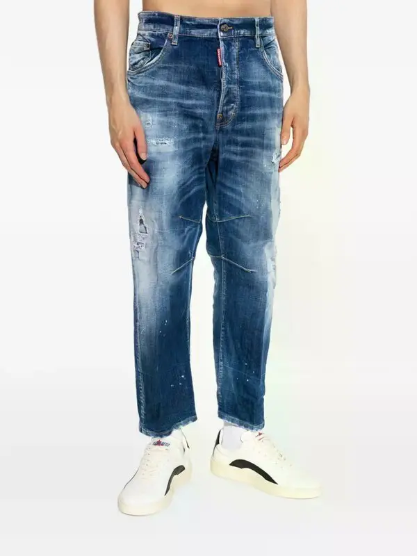Dsquared2 Medium Wash Distressed Denim Jeans