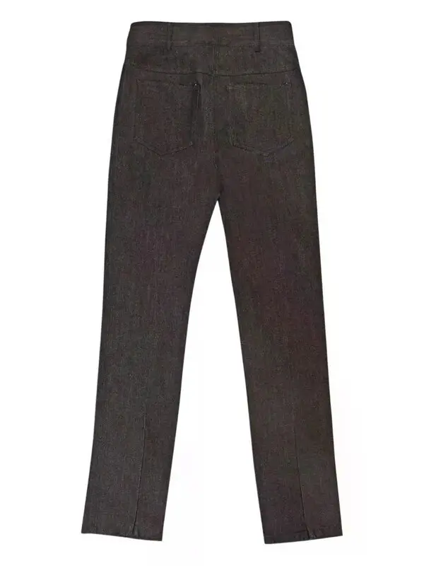 Callipygian Yoke Straight-leg Trousers - Black