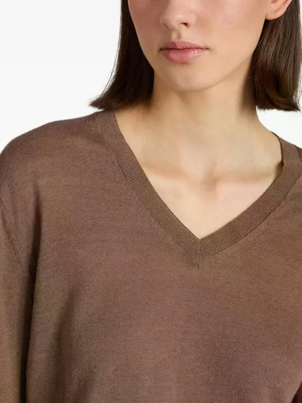 SLOWEAR V-neck 3/4 Sleeve T-shirt