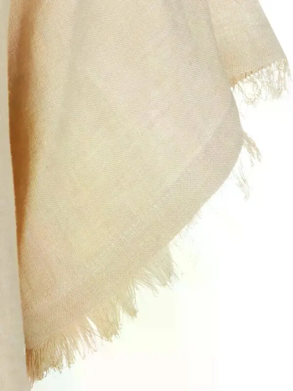 Antonelli Firenze Fringed V-neck T-shirt - Neutrals