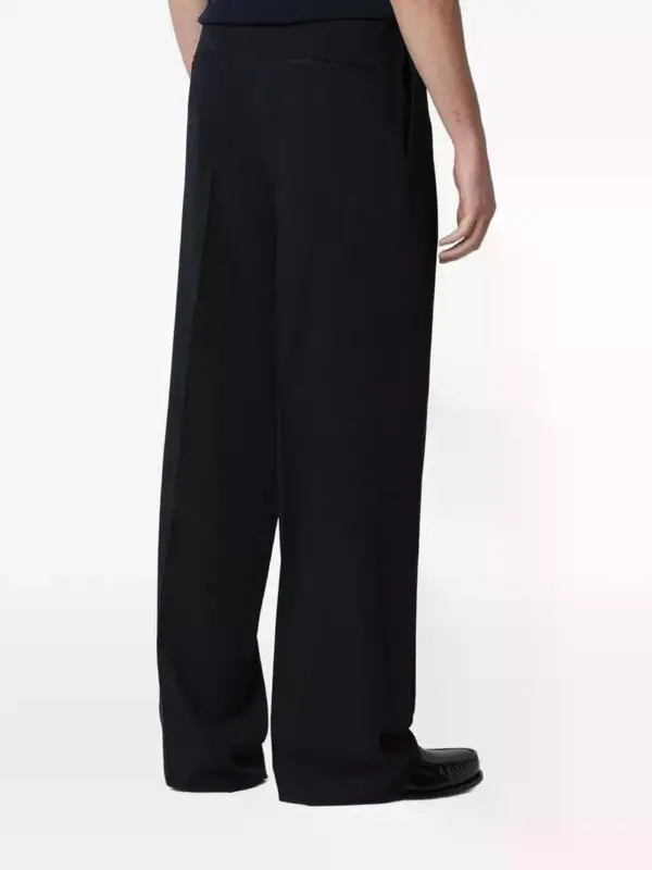 LARDINI Pleated Wide Leg Trousers