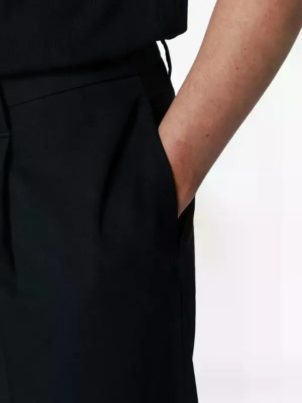 LARDINI Pleated Wide Leg Trousers