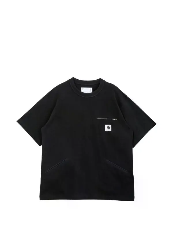 Sacai X Carhartt Wip Front-zip Pocket T-shirt