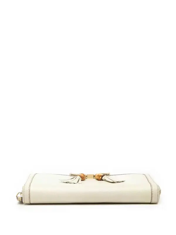 Gucci 2000-2015 Leather Bamboo Tassel Continental Wallet Long Wallets