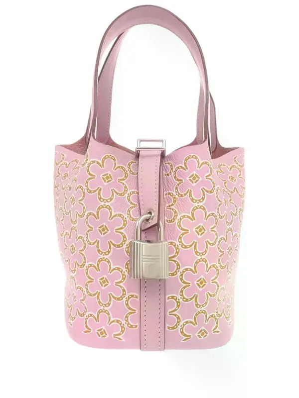 Hermès 2022 Micro Swift Lucky Daisy Picotin Lock 14 Handbag - Pink