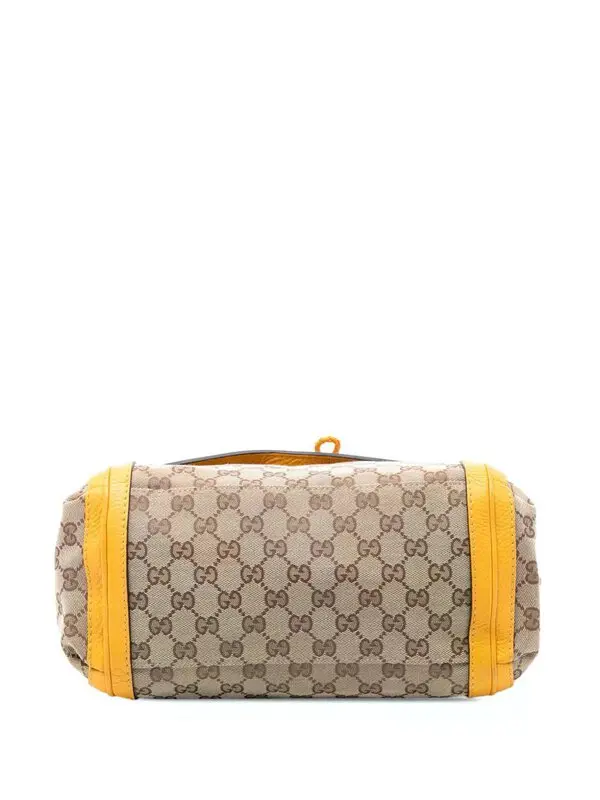 Gucci Gg Canvas Bella Flap Satchel - Yellow