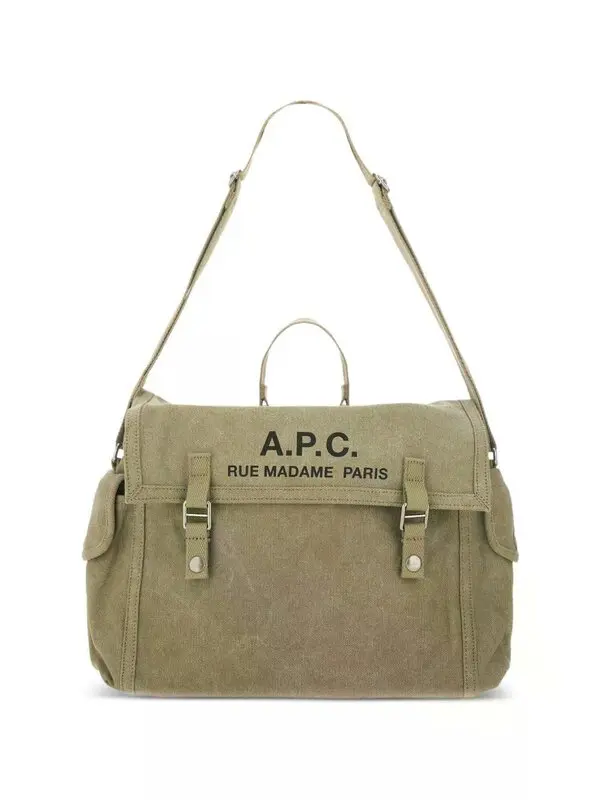A.p.c. Buckle Messenger Bag - Green