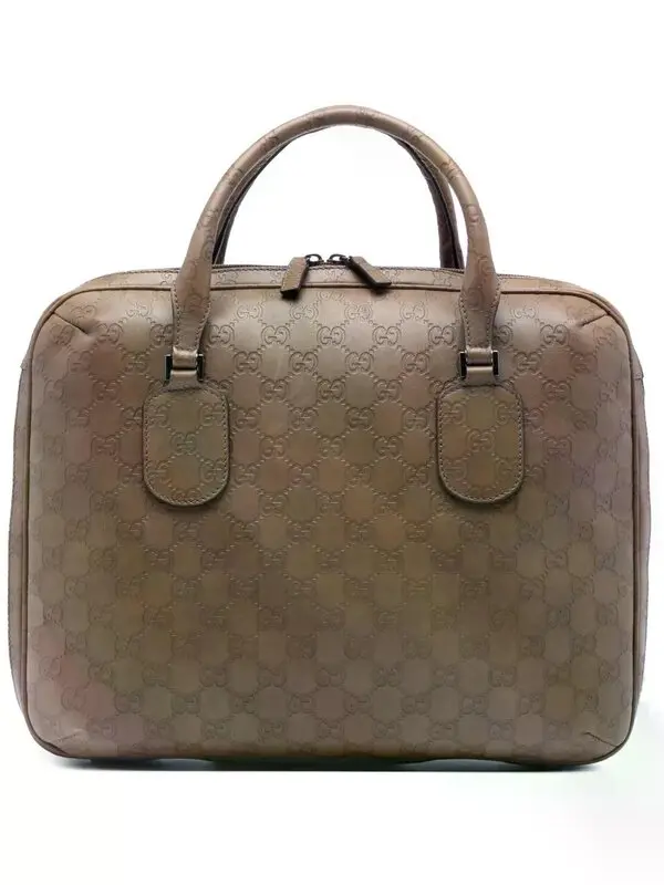 Gucci Ssima Business Bag - Brown
