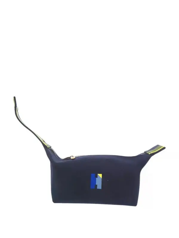 Hermès Toile Bride A Brac H Pavillon Case Vanity Bag - Blue