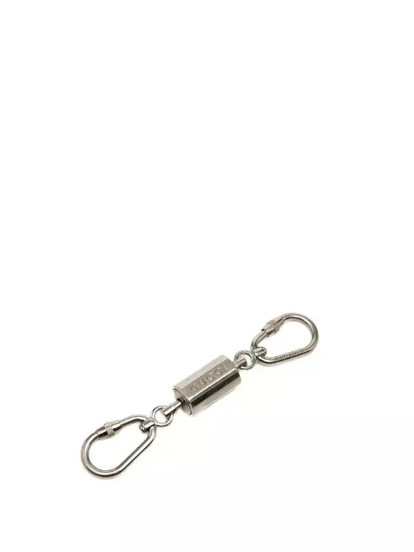 Gucci 2000-2015 Plated Carabiner Key Chain - Silver