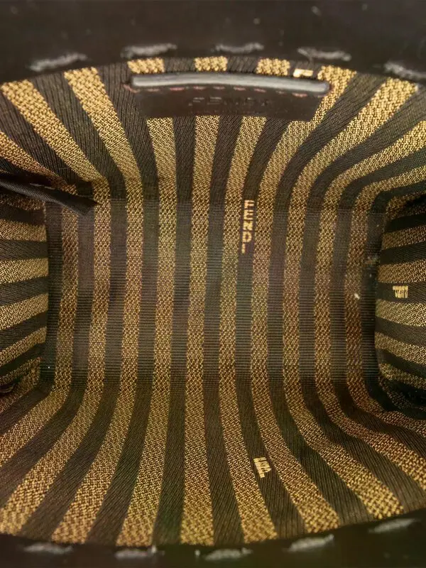 Fendi Mini Leather Sunshine Shopper Tote Satchel - Black