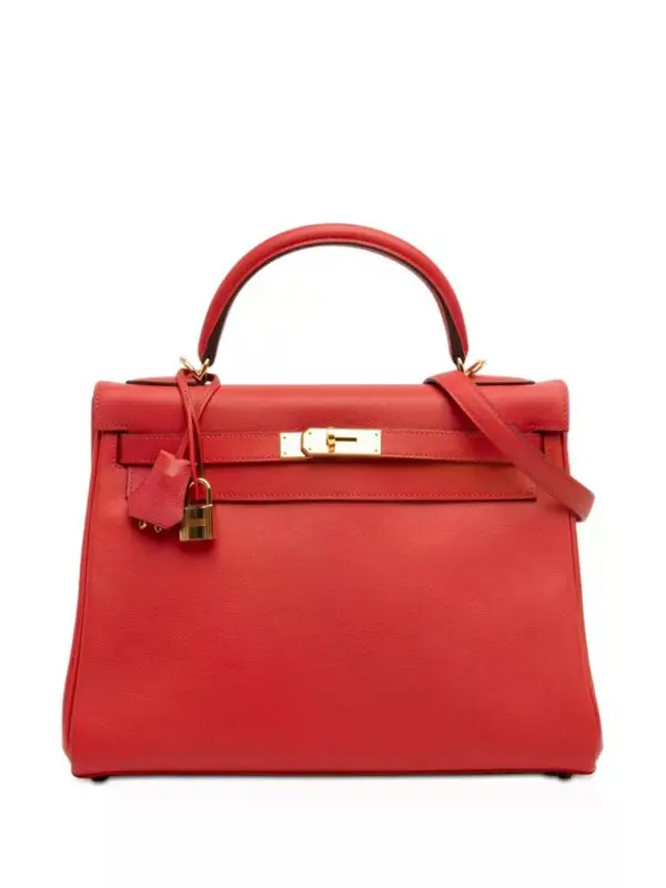 Hermès Evercolor Kelly Ii Retourne 32 Satchel - Red