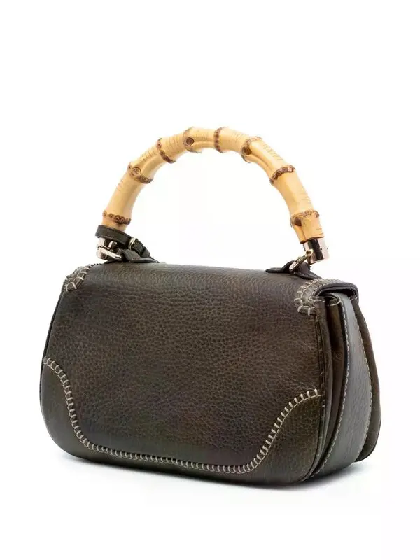 Gucci 2000-2015 Medium Leather New Bamboo Satchel