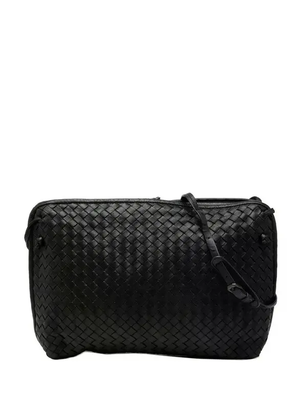 Bottega Veneta 2011 Large Nappa Intrecciato Nodini Crossbody Bag - Black