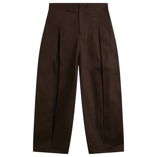 SAGE NATION Box Pleat Trouser - Brown
