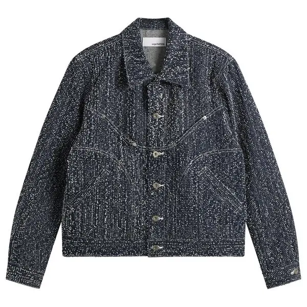 SAGE NATION Needle Punch Denim Jiji Jacket - Indigo Needle Punch