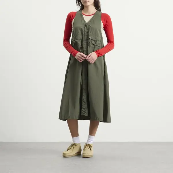 BEAMS Nylon Midi Dress