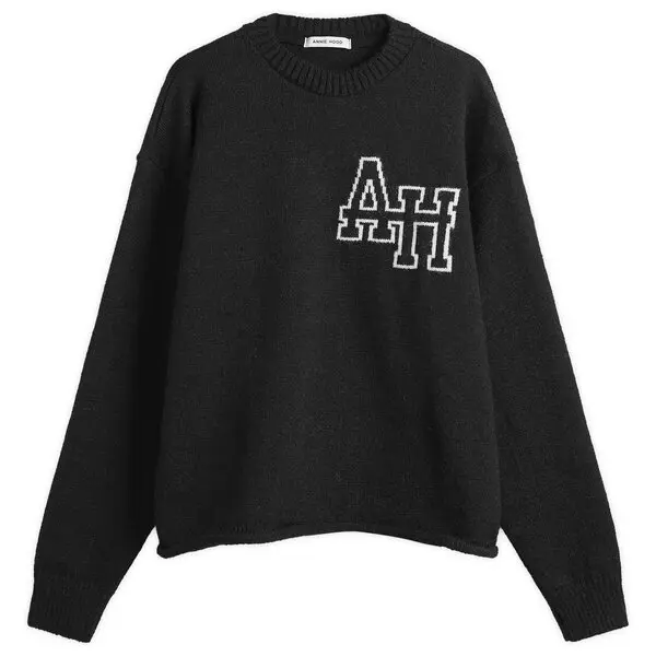 ANNIE HOOD Knit Jumper - Black