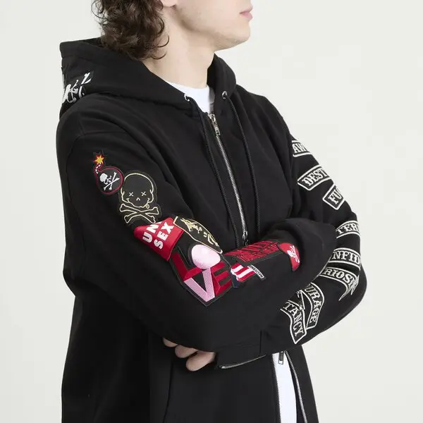 MASTERMIND WORLD Multi Patched Zip-up Hoodie