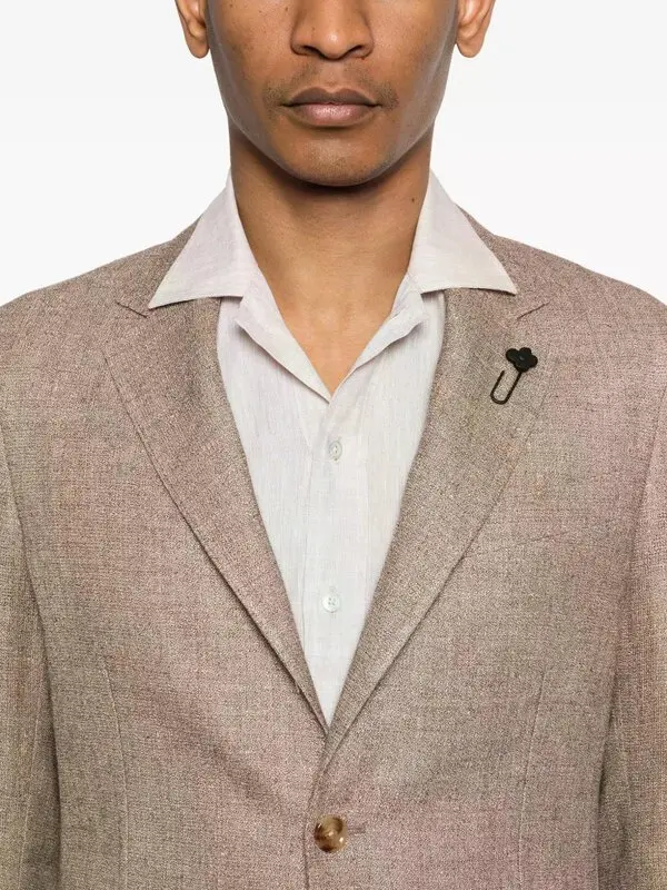 LARDINI Notched-lapel Flap-pocket Blazer