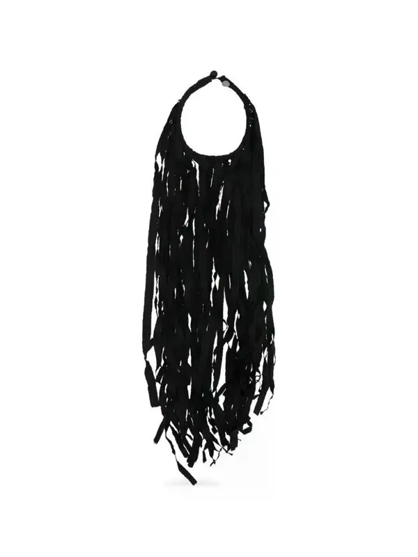 MARIA CALDERARA Fringed Necklace - Black