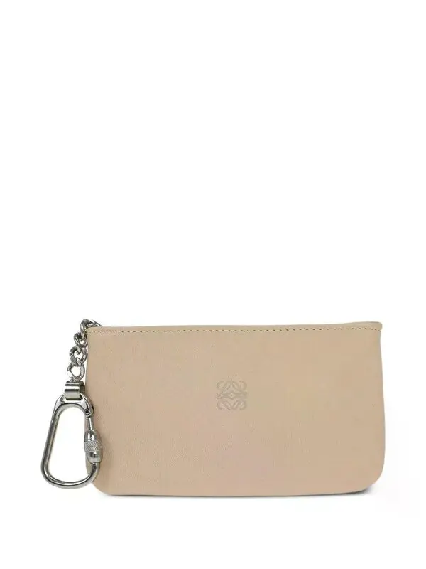 Loewe 1990s Embossed-logo Leather Wallet - Neutrals
