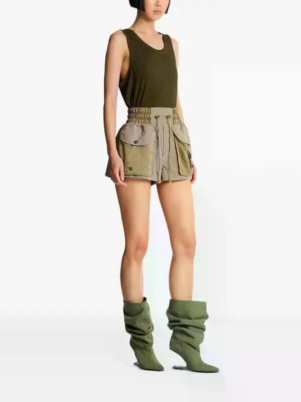 Balmain Elasticated-waist Cargo Shorts - Green