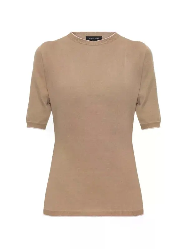 Fabiana Filippi Ribbed Knit Short-sleeve Sweater