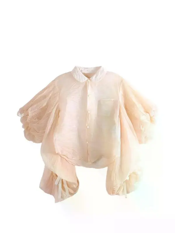 Comme Des Garçons Puff-sleeve Blouse - Neutrals