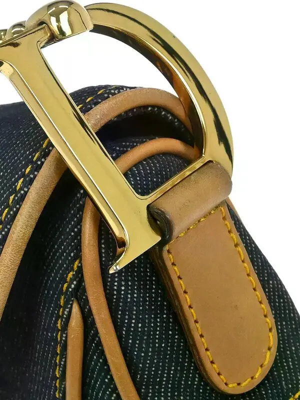 Dior 2001 Saddle Denim Shoulder Bag - Blue