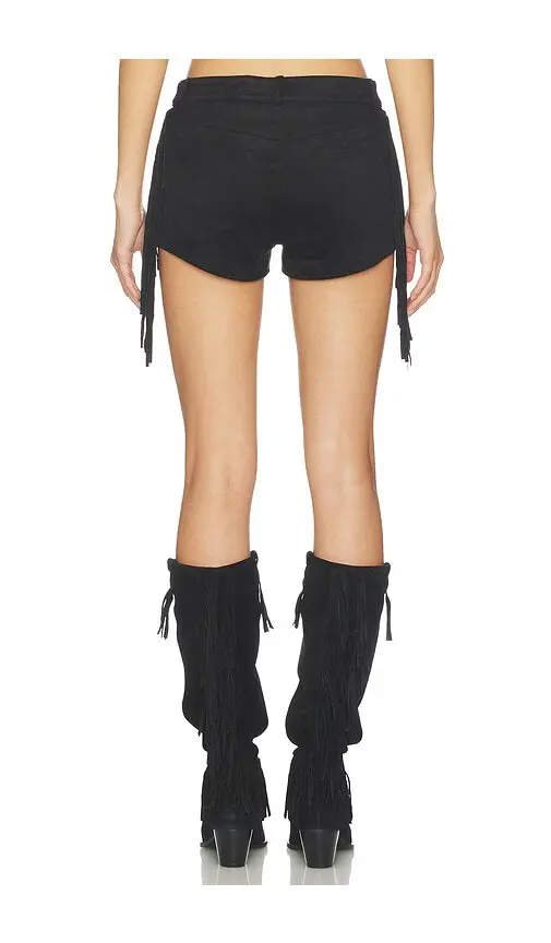 Superdown Karina Fringe Faux Suede Short