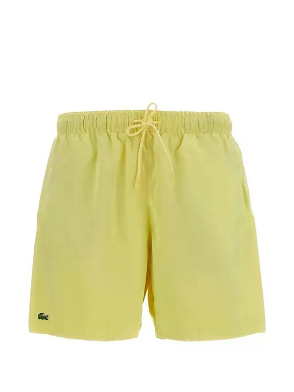 Lacoste Logo-patch Swim Shorts - Yellow