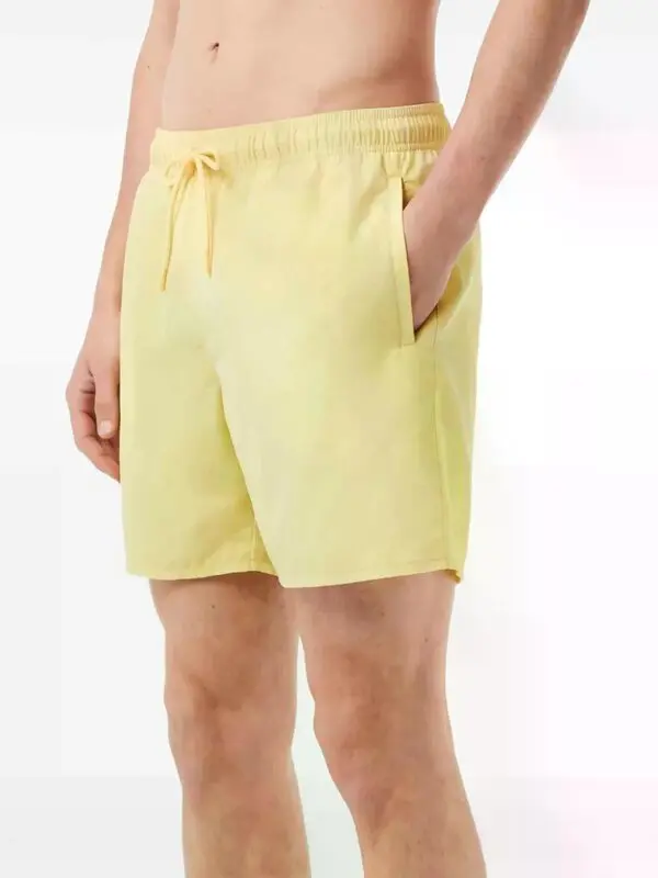 Lacoste Logo-patch Swim Shorts - Yellow