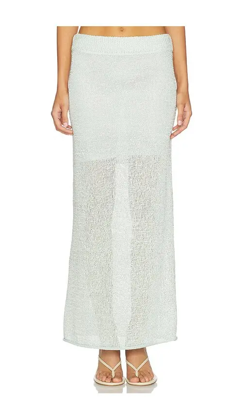 A.L.C. Loren Crochet Maxi Skirt - Mint