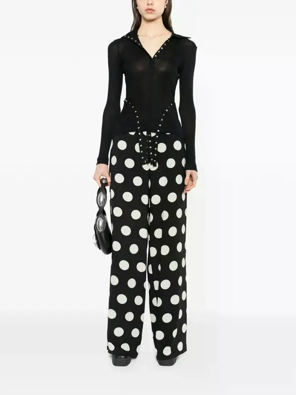 Junya Watanabe Polka-dot Wide-leg Trousers