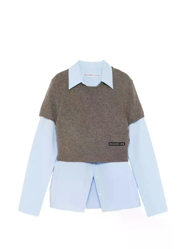 Alexander Wang Prestyled Knit Vest Shirt - Brown