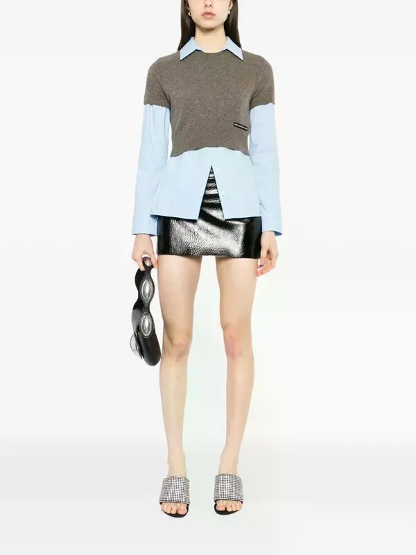 Alexander Wang Prestyled Knit Vest Shirt - Brown