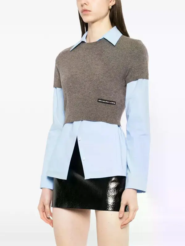 Alexander Wang Prestyled Knit Vest Shirt - Brown