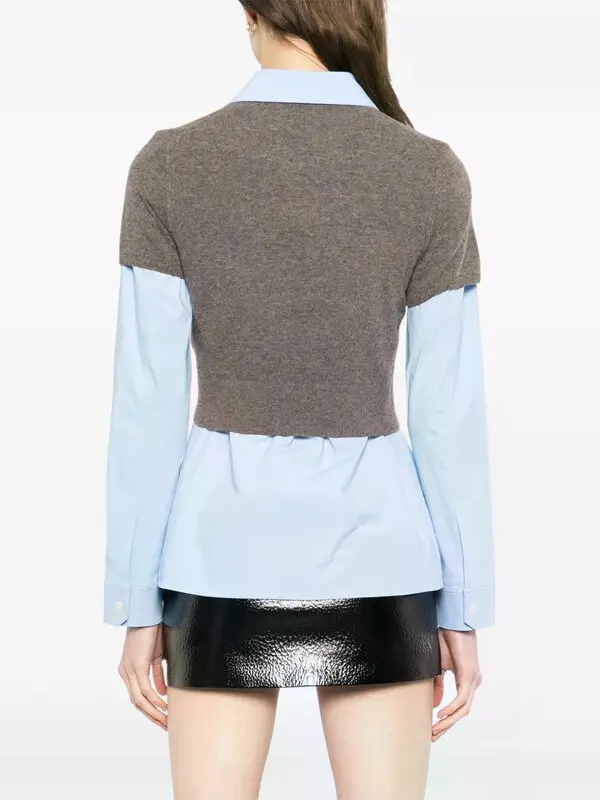 Alexander Wang Prestyled Knit Vest Shirt - Brown