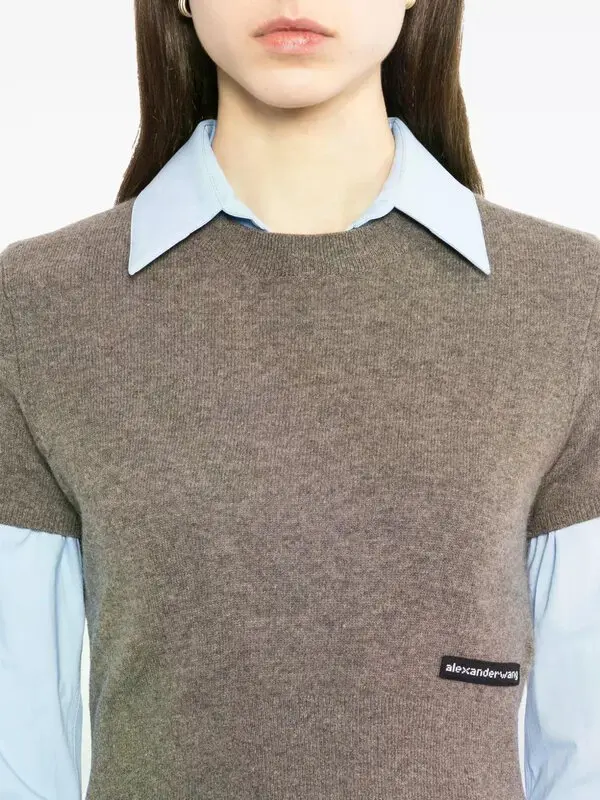 Alexander Wang Prestyled Knit Vest Shirt - Brown