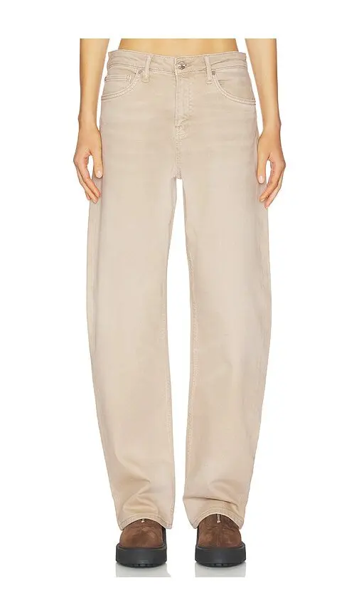 EB DENIM Alida Loose Bowed Jeans - Beige