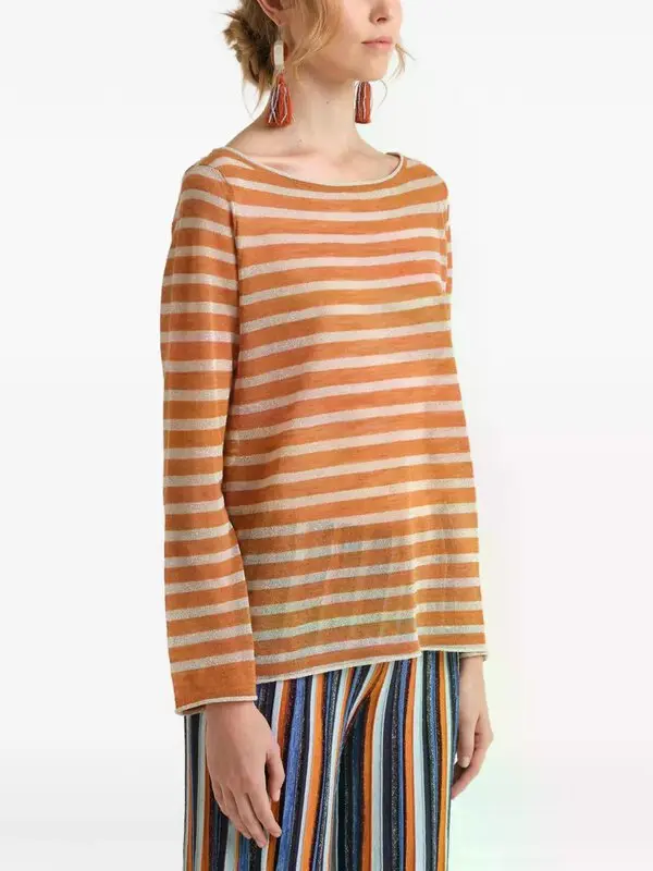 Malìparmi Striped Boat-neck T-shirt